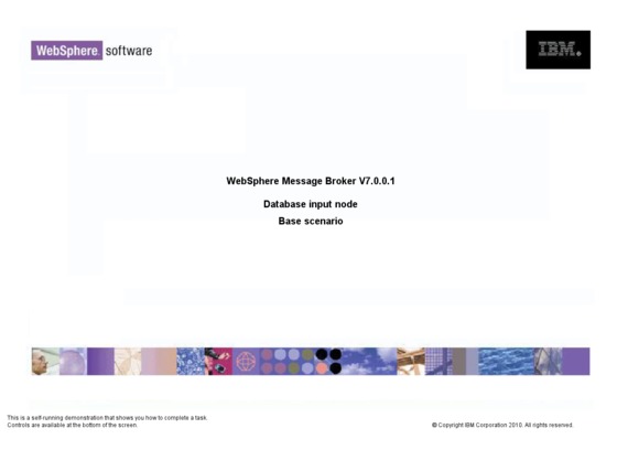 Database input node - Base scenario - IBM MediaCenter