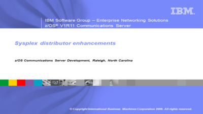 Sysplex enhancements - IBM MediaCenter
