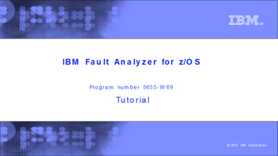 Chapter 02: Files used by Fault Analyzer - IBM MediaCenter
