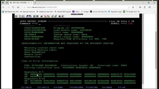 Unit 5, video 2: Investigating an 0C4 abend by using IPCS, part 1 - IBM MediaCenter
