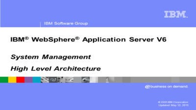 System management architecture - IBM Mediacenter