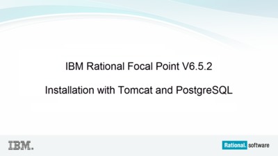 Installation with Tomcat and PostgreSQL - IBM Mediacenter
