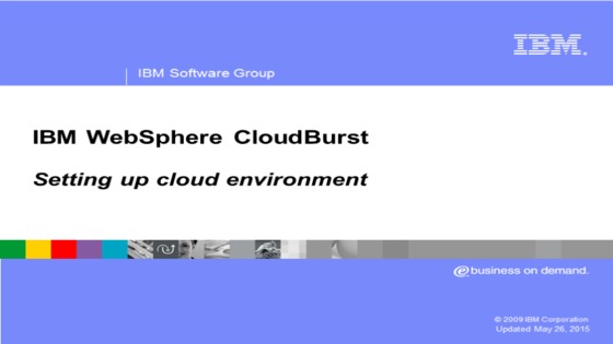 Setting up cloud environment - IBM MediaCenter