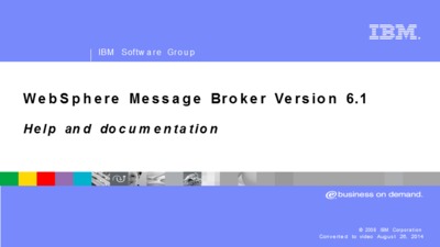 Help and documentation - IBM MediaCenter