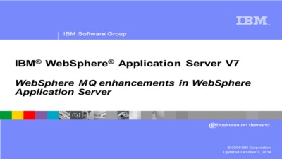 WebSphere MQ enhancements - IBM MediaCenter