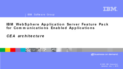 CEA architecture - IBM MediaCenter