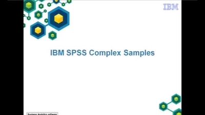 IBM SPSS Complex Samples Demo - IBM Mediacenter