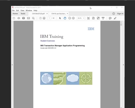 CM18 IMS TM Application Programming Unit 2.1 Lab 1 - IBM MediaCenter