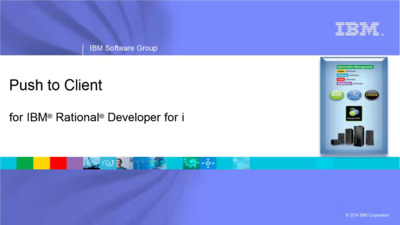 Push configuration to client - IBM MediaCenter