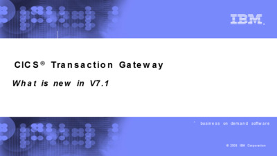 What is new in V7.1 - IBM MediaCenter