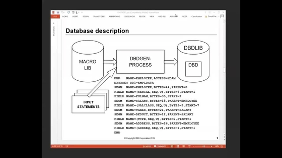 Course CM17 IMS DB Application Programming Unit 1 Part 2 (DLI Environment) - IBM MediaCenter