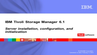 Server installation and configuration - IBM Mediacenter