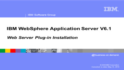 Installing the HTTP server plug-in - IBM Mediacenter