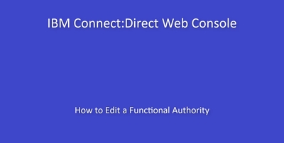 Editing functional authority - IBM Mediacenter