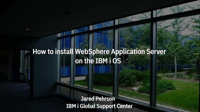 How To Install the WebSphere Application Server Product on the IBM i OS ...
