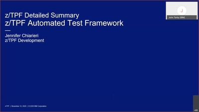 z/TPF Internship: z/TPF Automated Test Framework - IBM Mediacenter