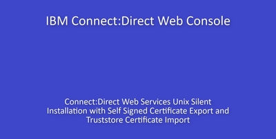 UNIX silent install self-signed certificate export - IBM Mediacenter