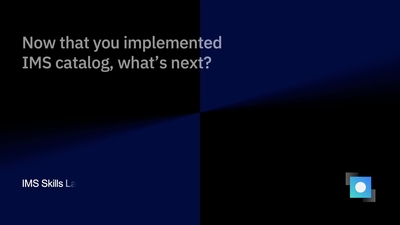 Webinar: Now that you implemented IMS catalog, what's next? - IBM Mediacenter
