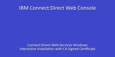 Windows interactive installation CA signed certificate - IBM Mediacenter