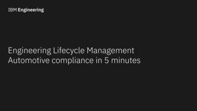 Automotive Compliance in 5 Minutes - IBM Mediacenter