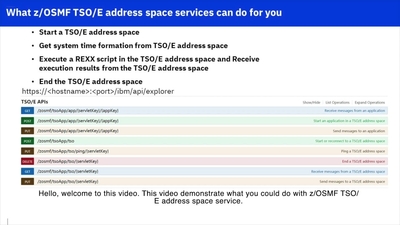TSO API - IBM Mediacenter