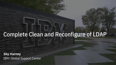 Complete Clean and Reconfigure of LDAP - IBM Mediacenter