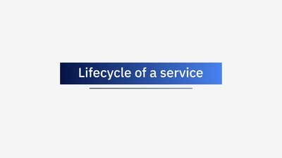 Lifecycle of a service | z/OS Management Service Catalog - IBM Mediacenter