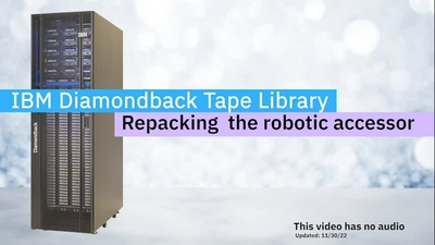 Repacking the robotic accessor in the Diamondback tape library - IBM ...