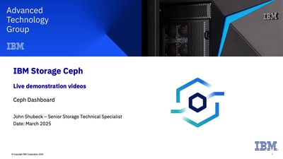 Ceph Dashboard Demo - IBM Mediacenter