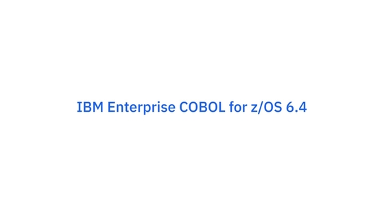 What's new in IBM Enterprise COBOL for z/OS 6.4 - IBM MediaCenter