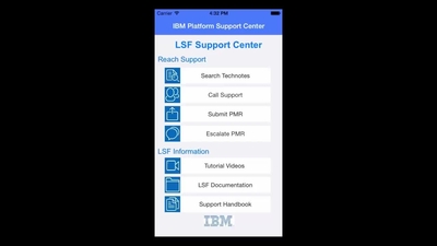 IBM Spectrum LSF Support Center mobile app - IBM Mediacenter