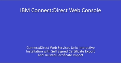 Unix interactive install self-signed certificate export - IBM Mediacenter