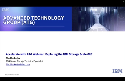 Exploring the IBM Storage Scale GUI - 01-23-2024 - IBM MediaCenter