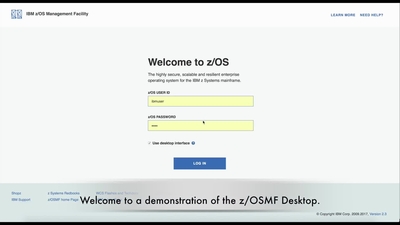 The optional enhanced look and feel of z/OSMF - IBM MediaCenter