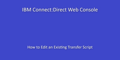 Edit build transfer - IBM Mediacenter