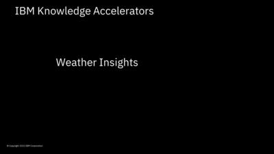 IBM Knowledge Accelerator for Cross Industry Business Scope - Weather ...