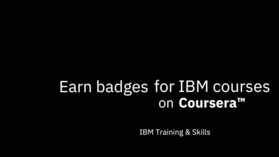 Earn IBM badges on Coursera - IBM MediaCenter