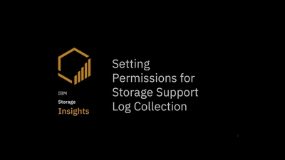 Setting permissions for IBM Storage Support log collection in IBM ...