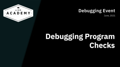 Debugging Program Checks - IBM Mediacenter