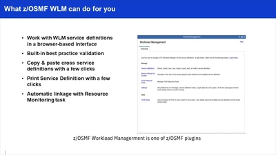 z/OSMF WLM Tutorial - IBM Mediacenter