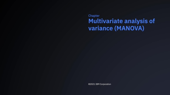 SPSS Statistics Early Access Program - Multivariate analysis of variance (MANOVA) - IBM MediaCenter