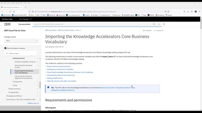 Importing the Knowledge Accelerators Business Core Vocabulary - IBM MediaCenter