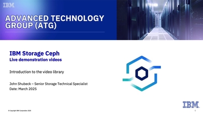 Ceph Demo Introduction - IBM Mediacenter