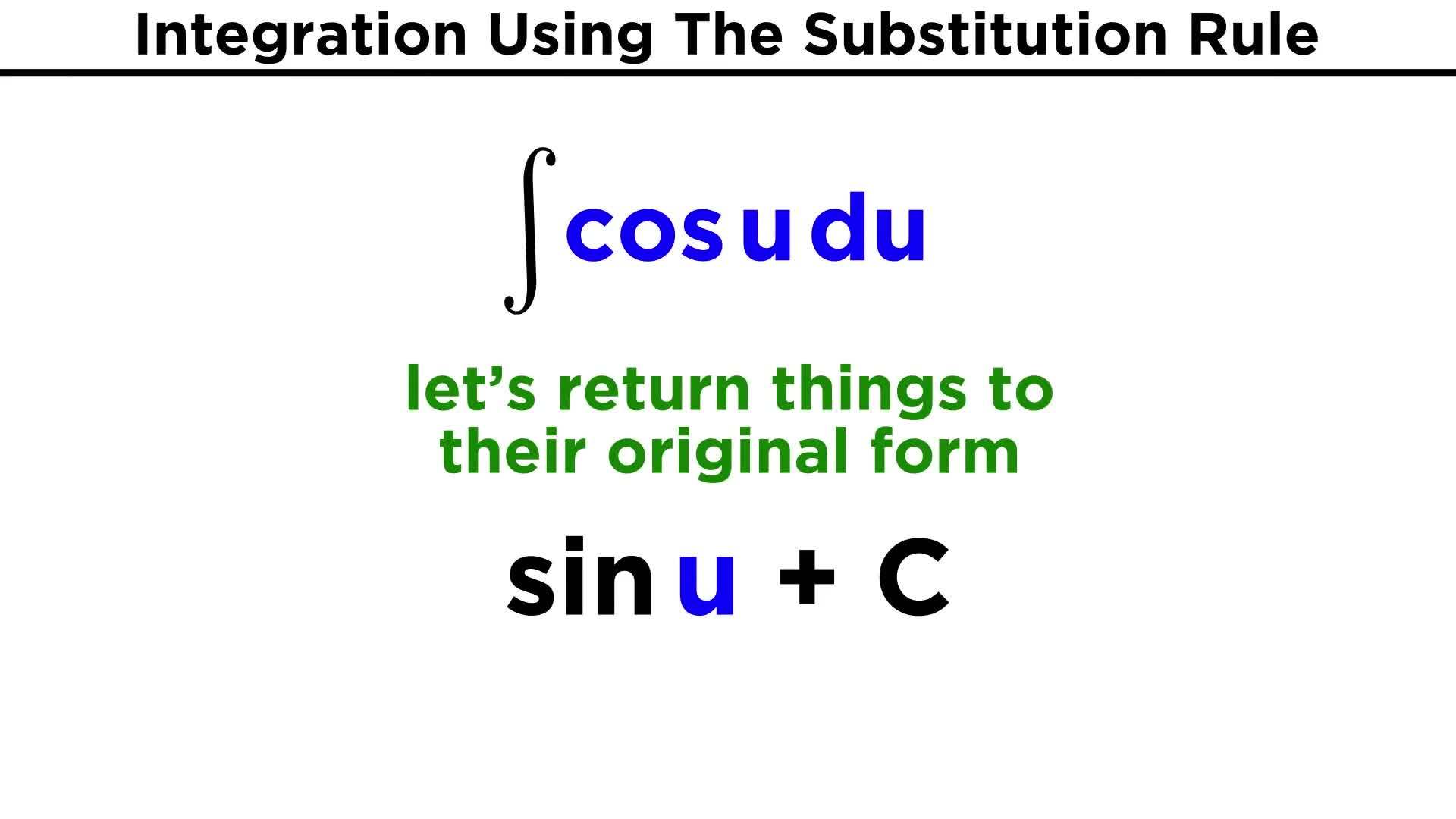 Integration Using The Substitution Rule | Maths