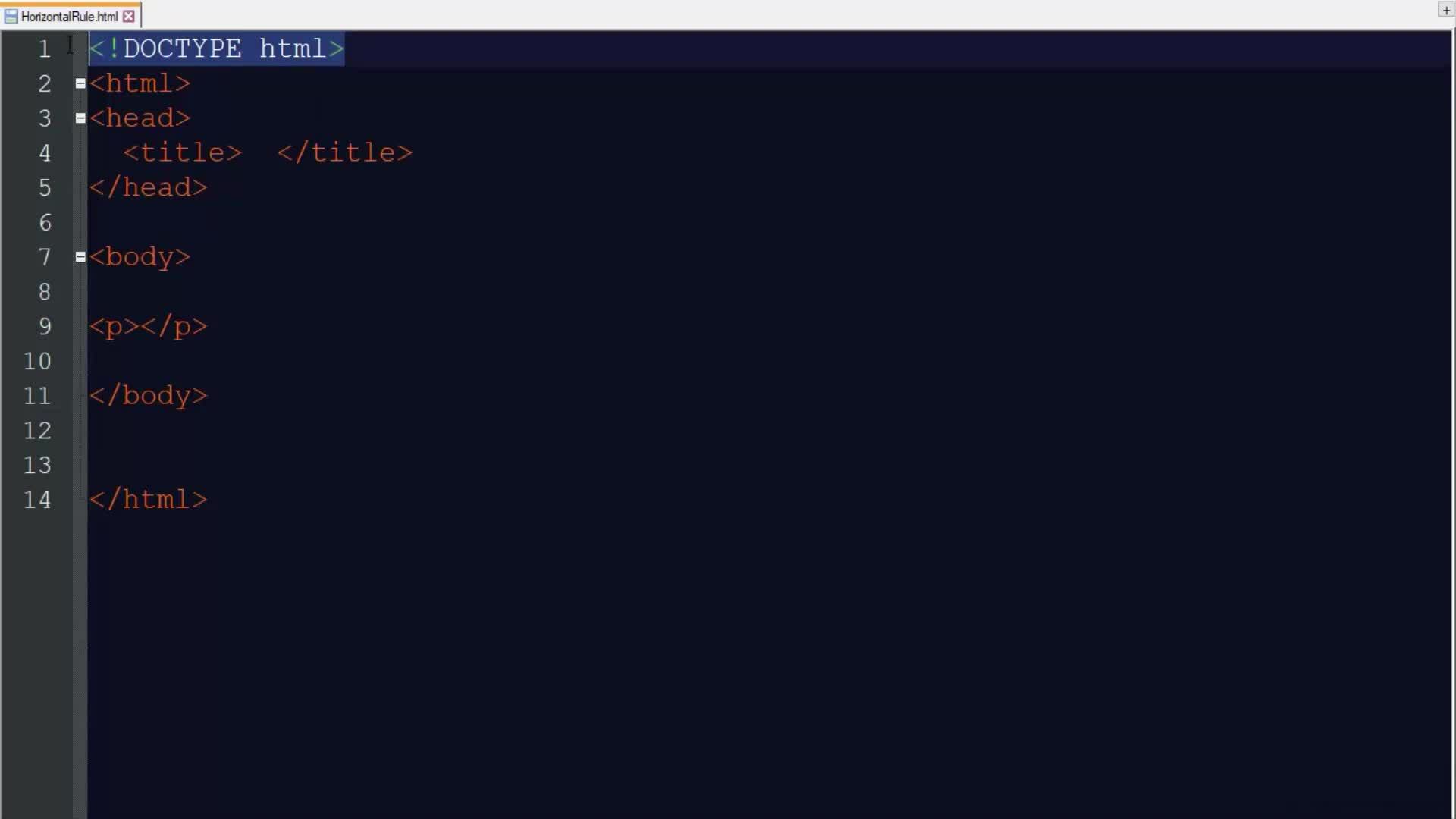 horizontal rule html