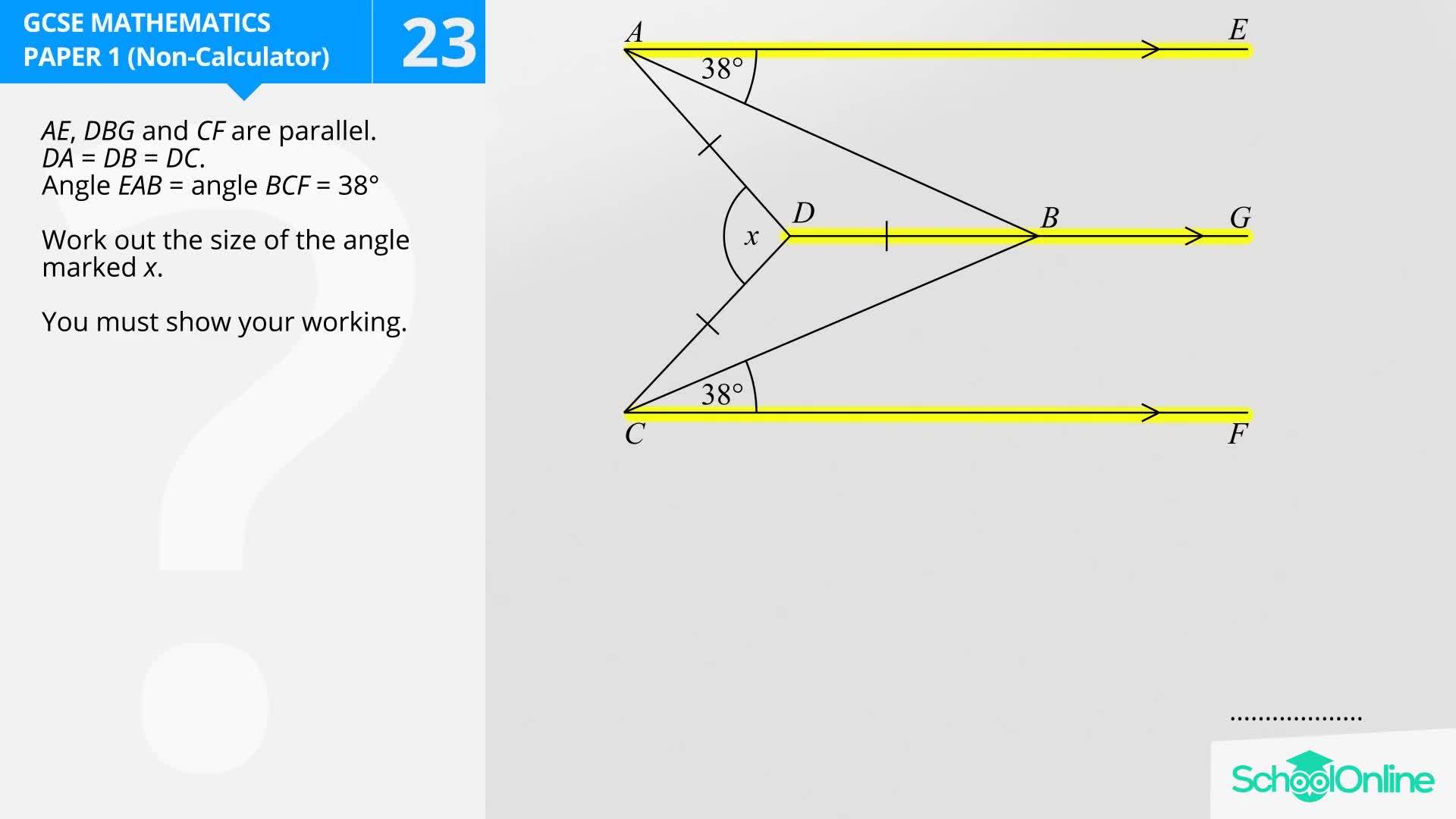 GCSE Secondary Maths Age 13-17 - Geometry & Measures: Parallel Lines ...