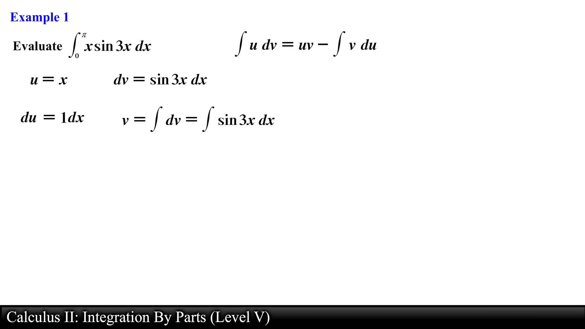 integration by parts example
