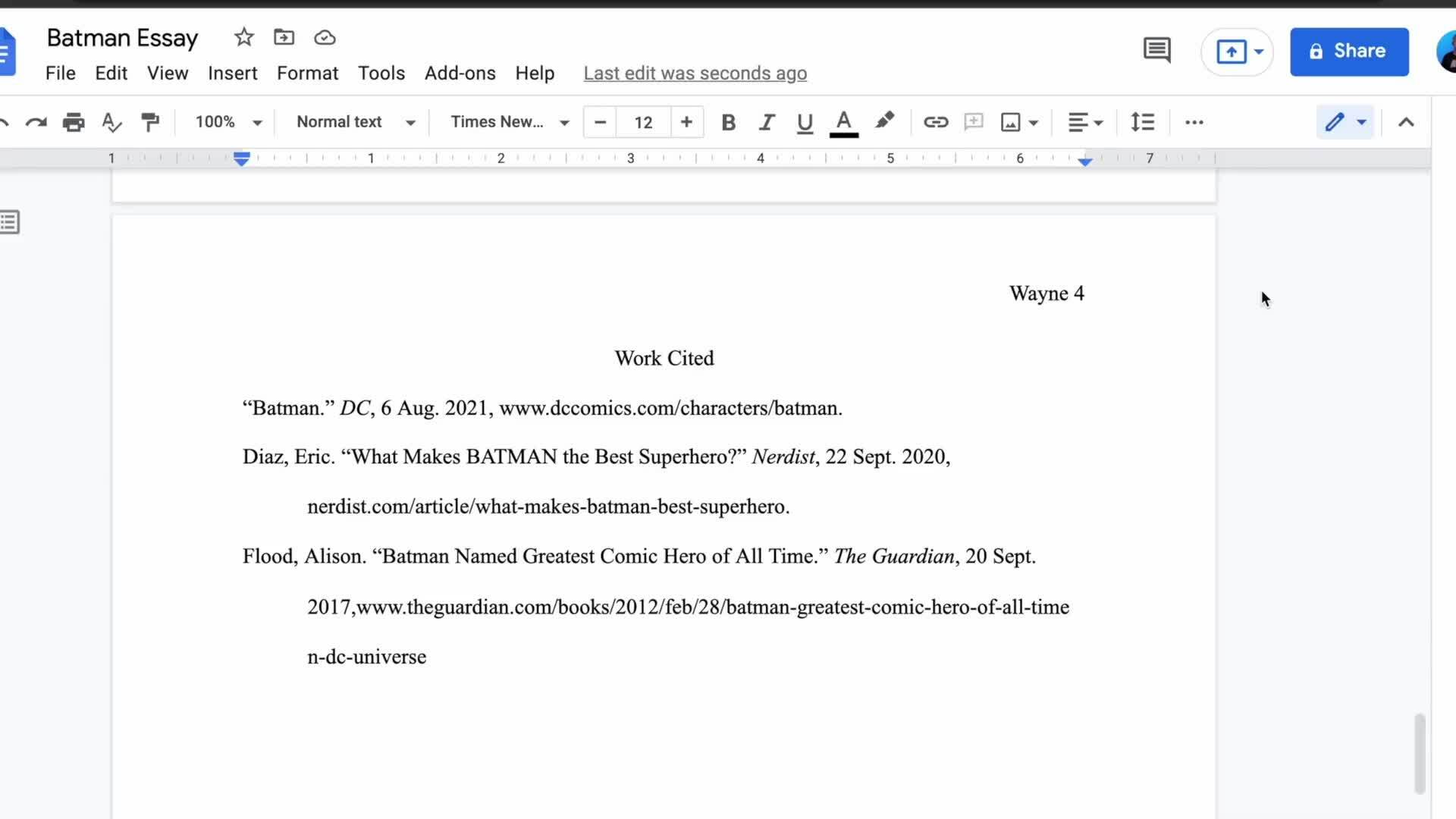 what is mla format references
