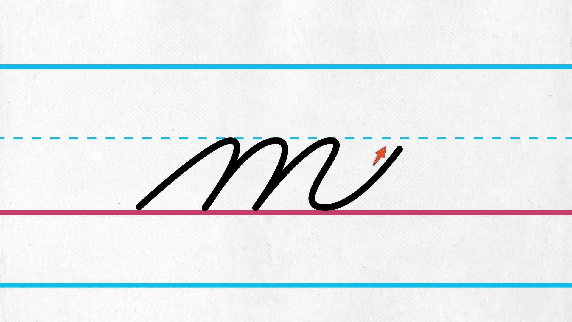 cursive lowercase m