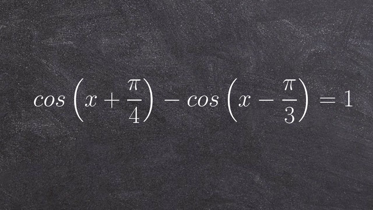Learn how to solve a trigonometric equation using sum and difference ...